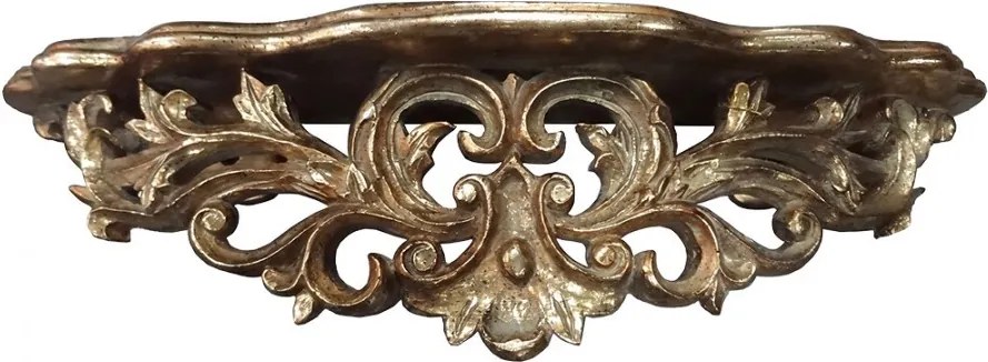 Zlatá antik nástěnná barokní konzole Baroque - 47*11*13 cm
