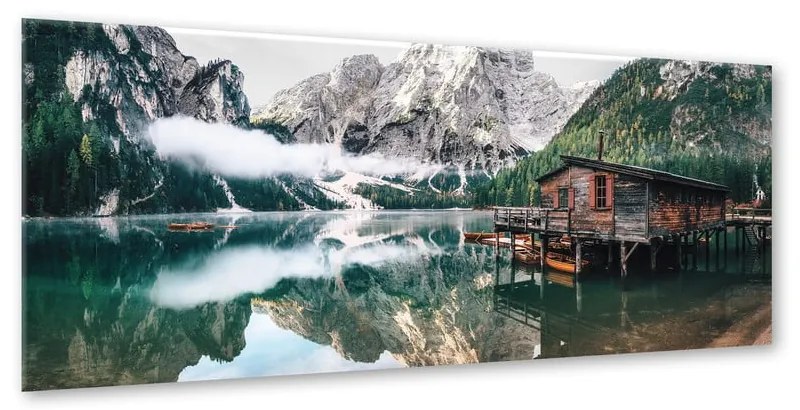 Skleněný obraz Styler Tyrol Lake, 50 x 125 cm