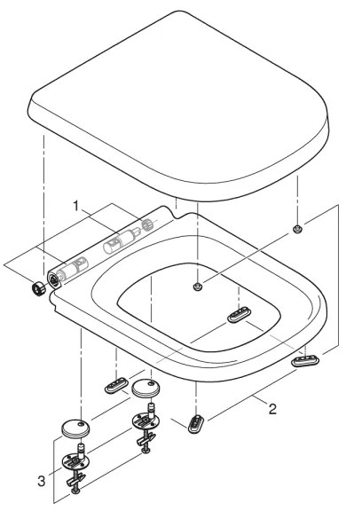GROHE 39462000 - WC komplet EURO CERAMIC 67,5 x 37,4 x 77,4 cm keramika/bílá