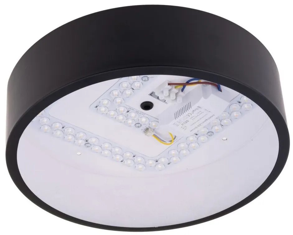 T-LED SMART TUYA Černé LED stropní svítidlo kulaté 300mm 24W CCT s DO