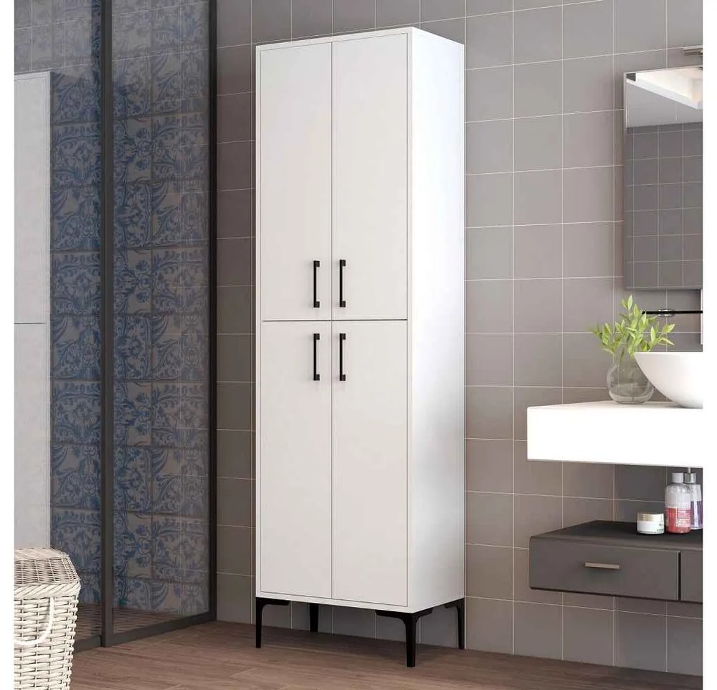 Designová víceúčelová skříň Zaidin 200 cm bílá