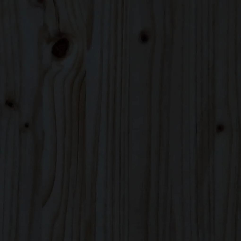 Zahradní středové pohovky 2 ks černé 120x80 cm masivní borovice - Default Title