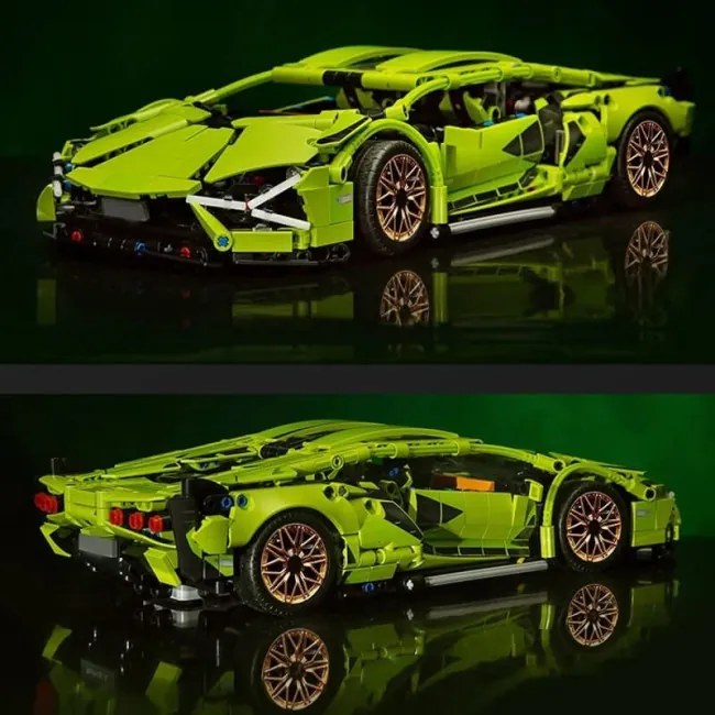 Stavebnice auta SUPERCAR No.J2007 zelená - 470 dílků
