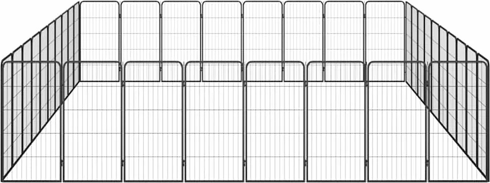 36panelová ohrádka pro psy černá 50 x 100 cm práškovaná ocel 3115965
