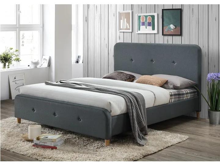 Manželská postel COLON NEW 160x200 tmavě šedá