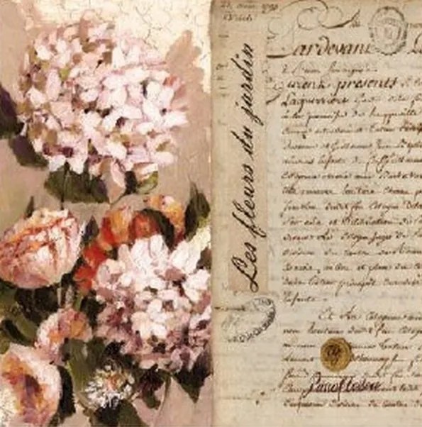 ART-STYLE Obrázek 30x30, květiny //text III., rám sv. dub - červotoč