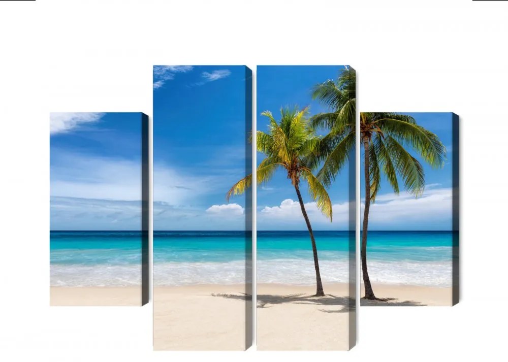 Vícedílný obraz Karibská Pláž 3D Nedostatek Nedostatek Přírodní plátno 200x150