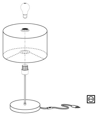 Eglo 31631 - Stolní lampa  MASERLO 1xE27/60W/230V