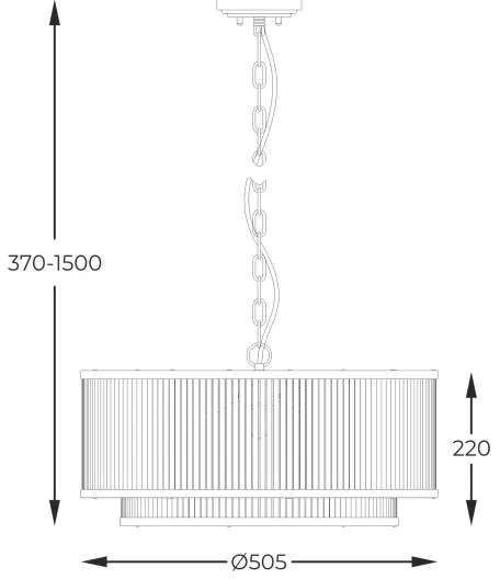 Zuma Line P0528-06H-P7AC - Lustr na řetězu SERGIO 6xE14/60W/230V černá