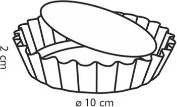 TESCOMA Forma s vlnitým okrajem a odnímatelným dnem DELÍCIA ø 10 cm, 4 ks