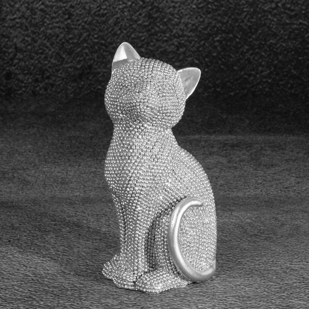 DEKORAČNÍ FIGURKA ELDO 7X6X15 CM STŘÍBRNÁ