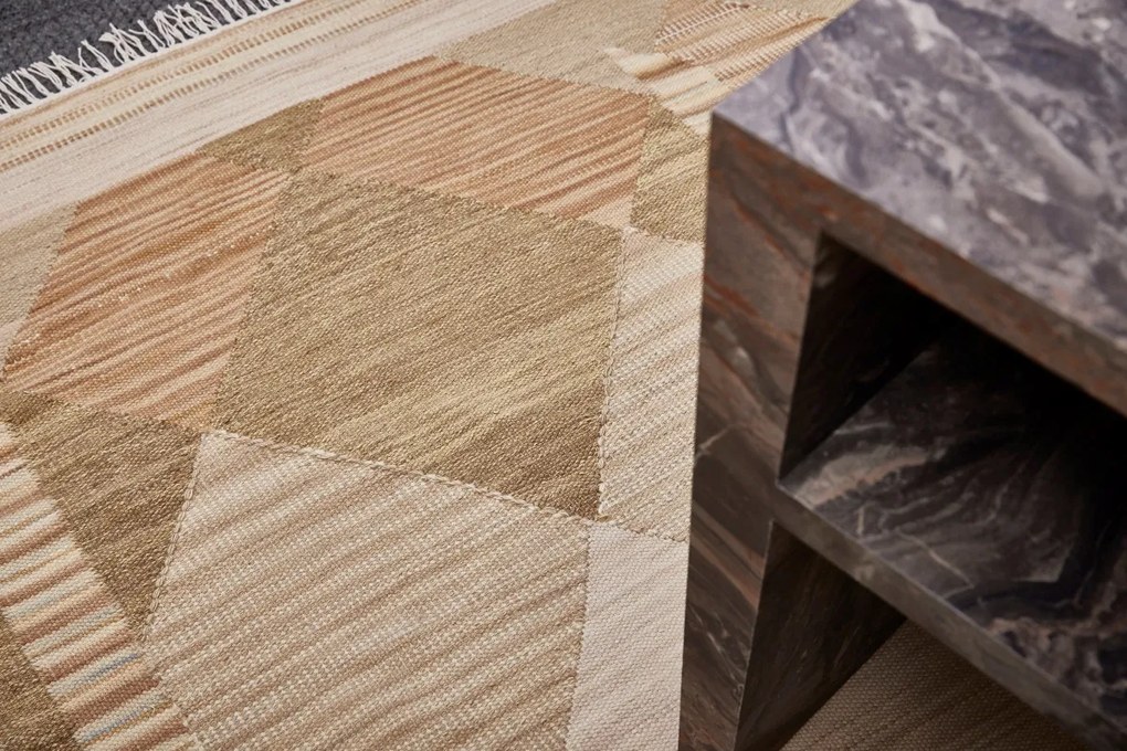 Diamond Carpets India, Ručně vázaný kusový koberec Fibonacci I DESP HL88 Beige Mix, 300x400, béžová, ložnice