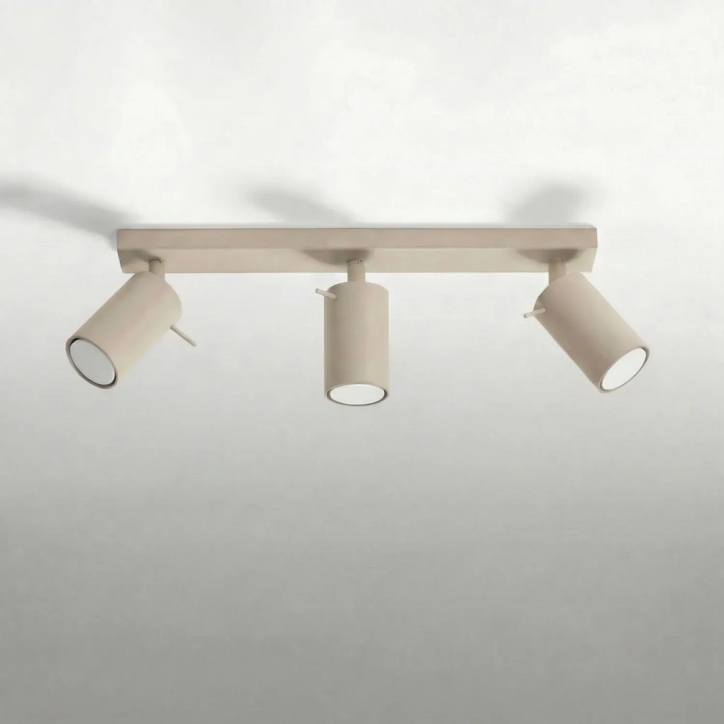 Sollux Lighting Stropní svítidlo RING 3 šedobéžové