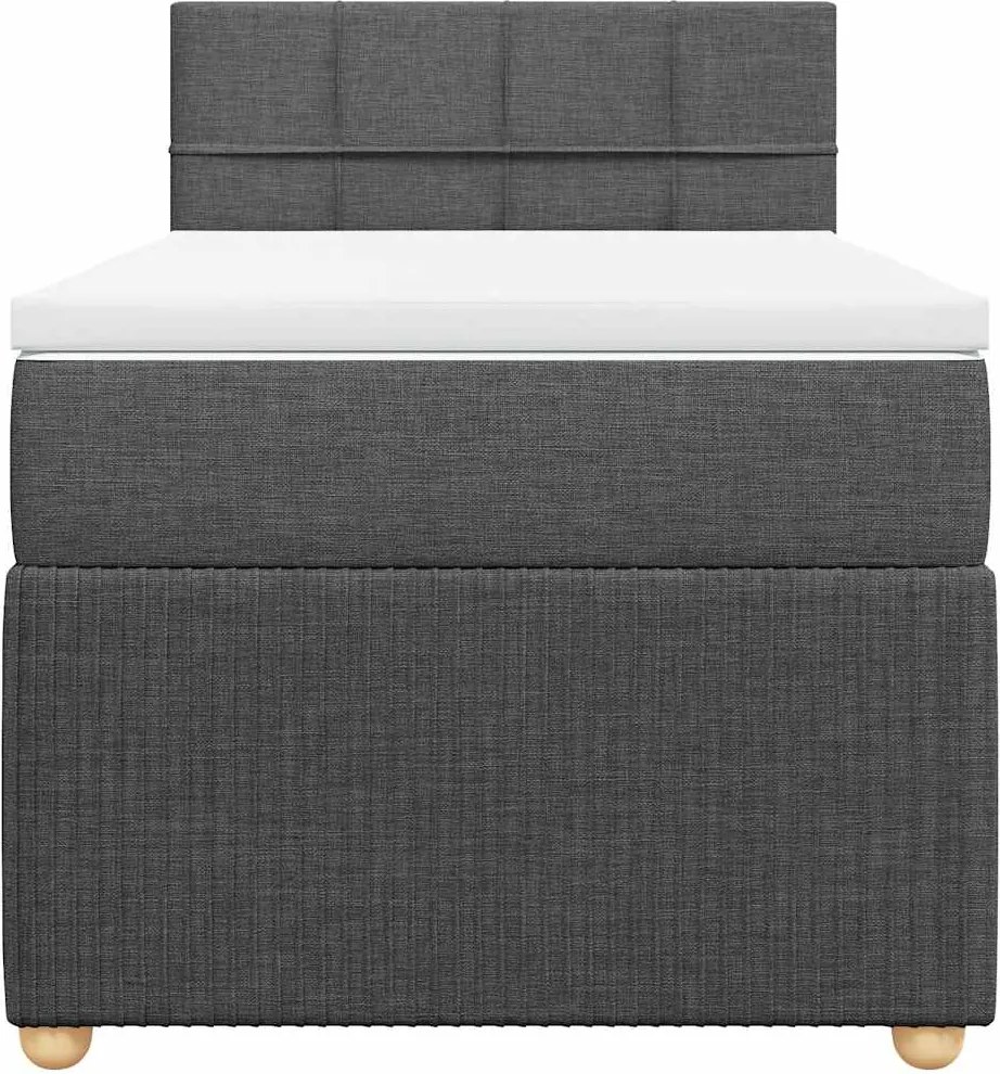 Box spring postel s matrací tmavě šedá 90x200 cm textil 3287340