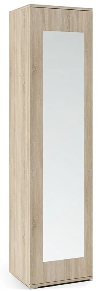 Šatní skříň Emi 45 cm se zrcadlem - sonoma