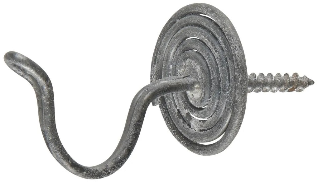 IB LAURSEN Kovový háček Grey 4,5cm, šedá barva, kov