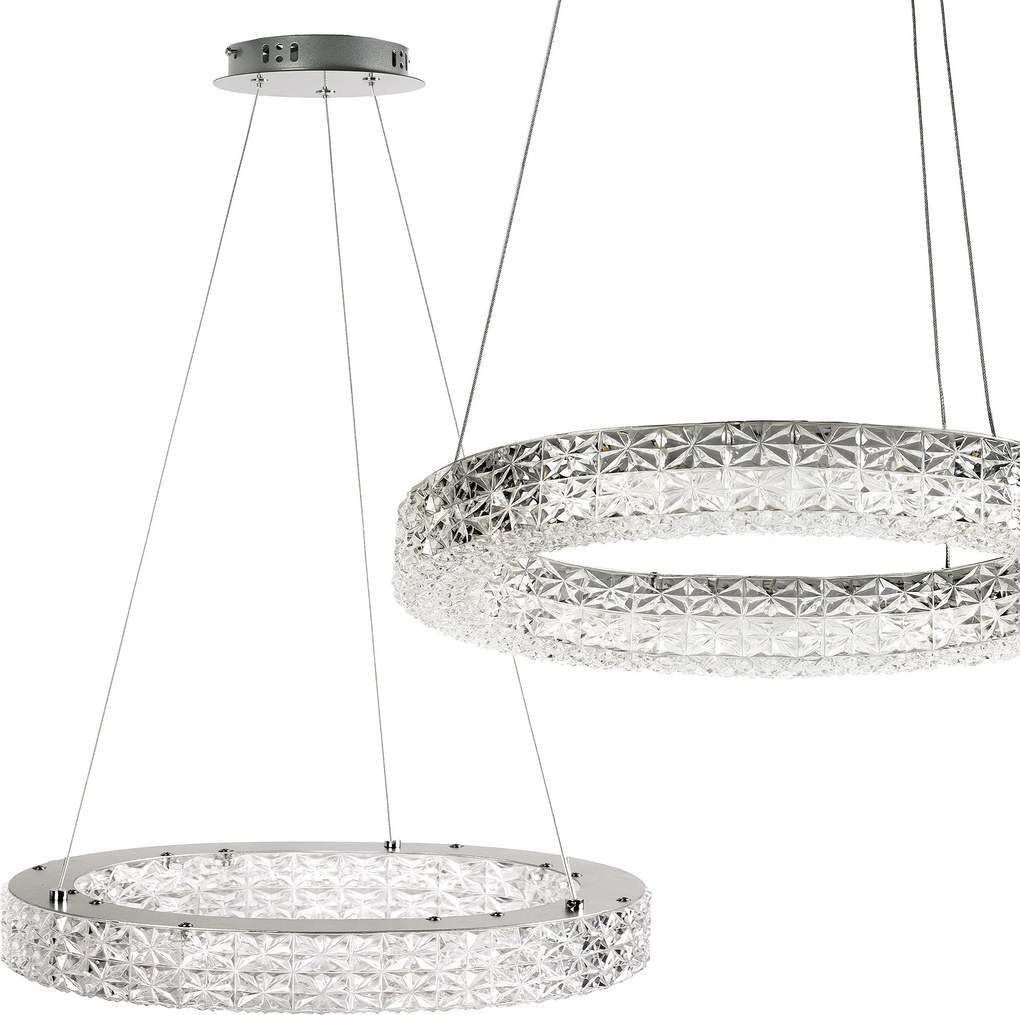 Toolight Toolight, LED stropní svítidlo 50cm, 36W, 4000K, MS005-CP, chromová, OSW-09615