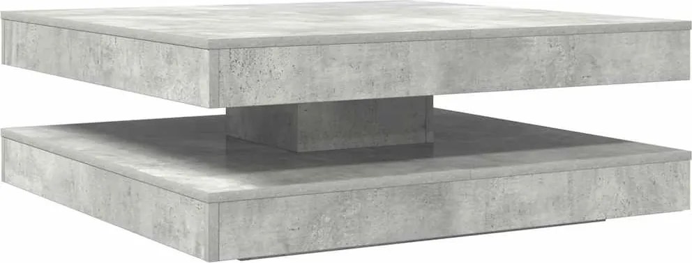 Konferenční stolek otočný o 360º betonově šedý 90x90x34,5 cm 3321354