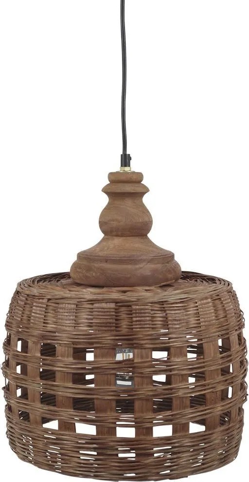 Přírodní antik závěsné světlo lampa z proutěného ratanu - Ø 31*38cm/ E27/ 25W