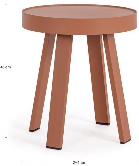 BIZZOTTO Zahradní konferenční stolek SPYRO červená 41 cm 0663523
