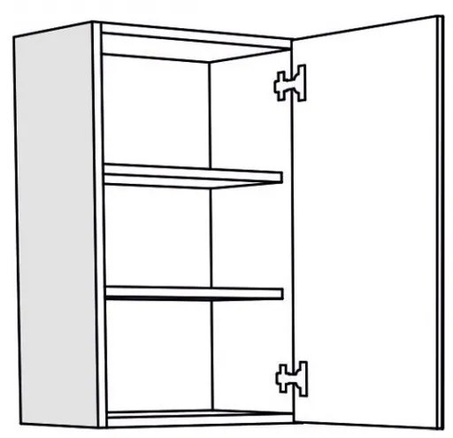 Horní skříňka IN MDF V 45 - bílá lesk