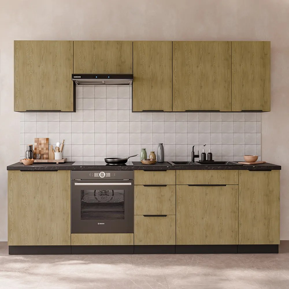 CREMONA cc | dolní skříňka 40 D 3S zásuvková | 40 cm | PREMIUM BOX | černá/cremona
