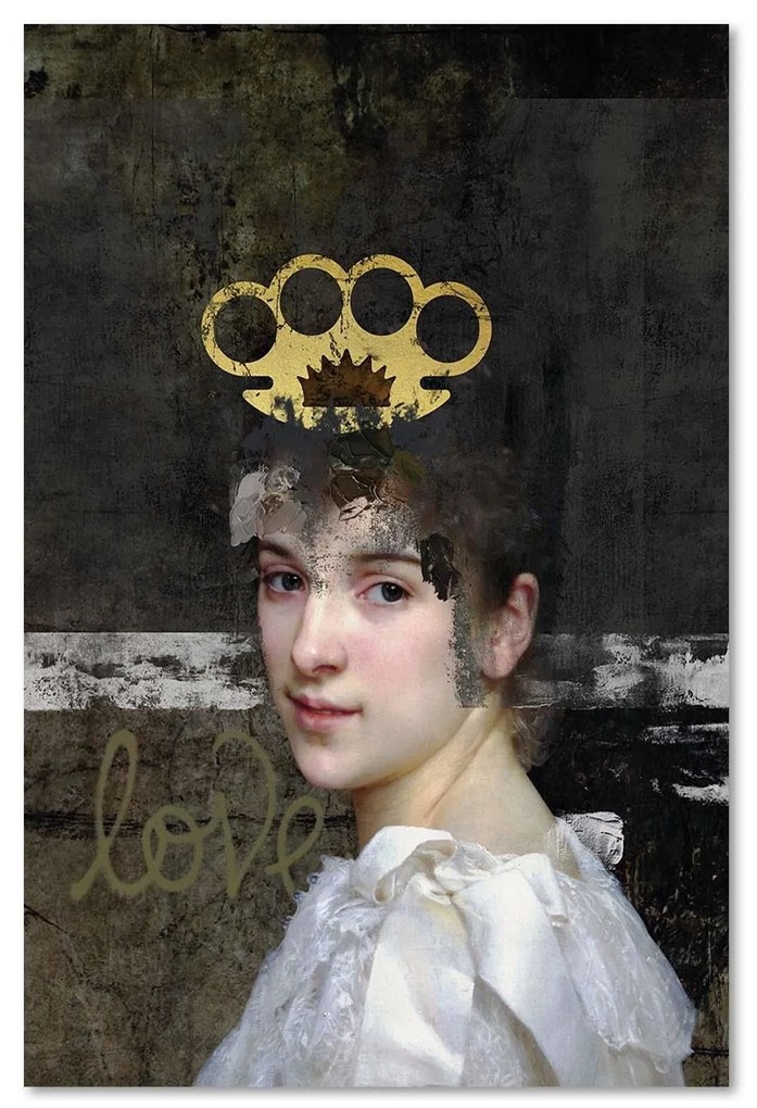 Gario Obraz na plátně Žena s kloubem na hlavě - Jose Luis Guerrero Rozměry: 40 x 60 cm