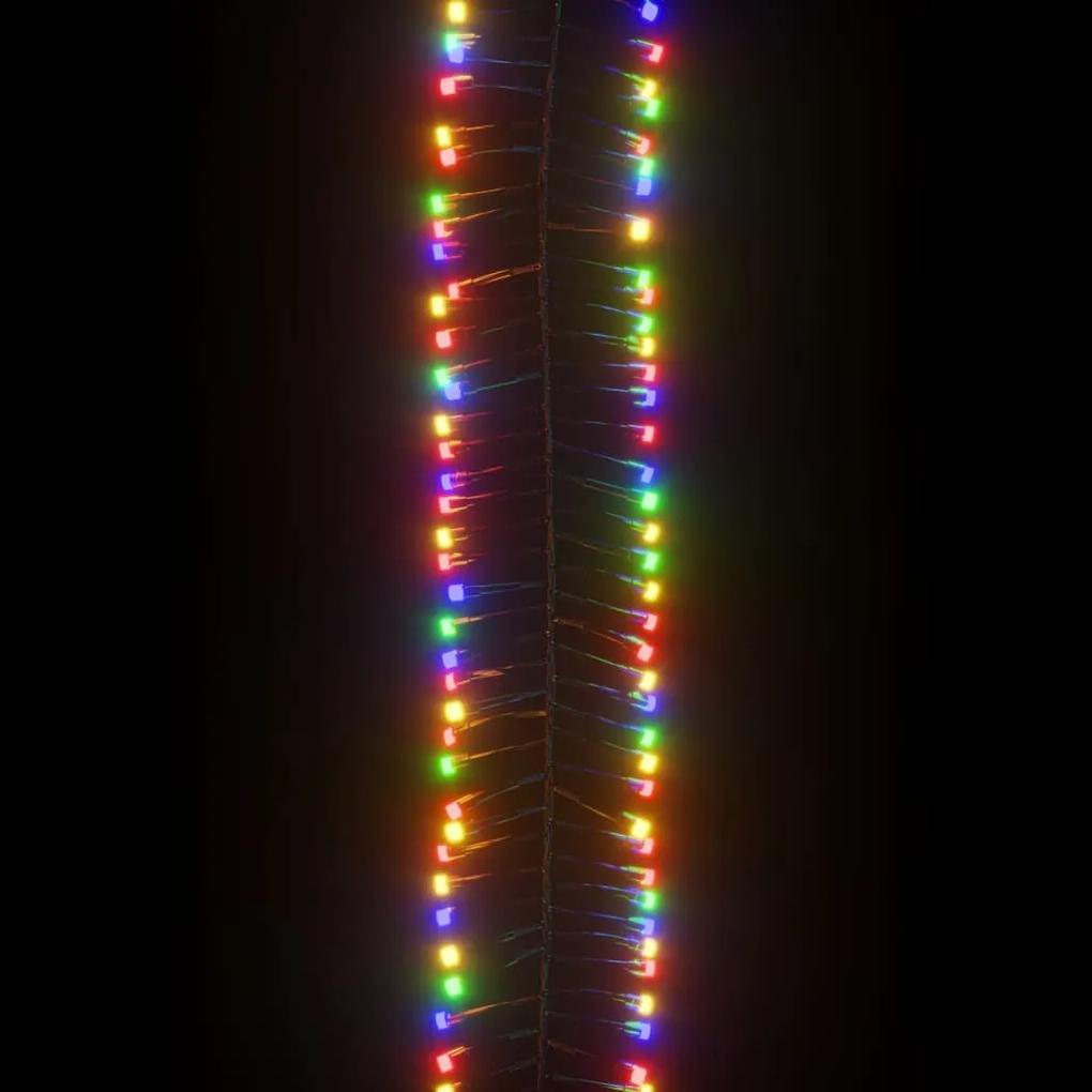 Světelný LED řetěz trs se 400 LED diodami vícebarevný 7,4 m PVC
