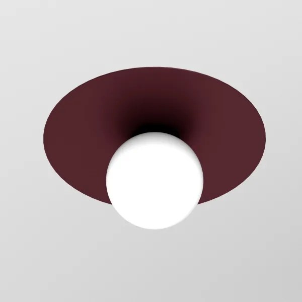 Stropní svítidlo FLAT 1xE27/15W/230V pr. 35 cm burgundy