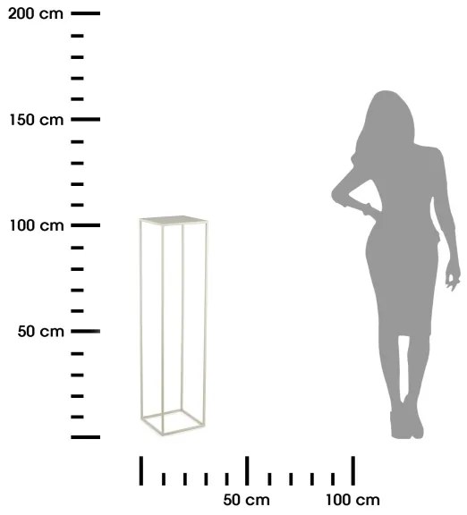 Stojan na květiny 100x24 cm krémová