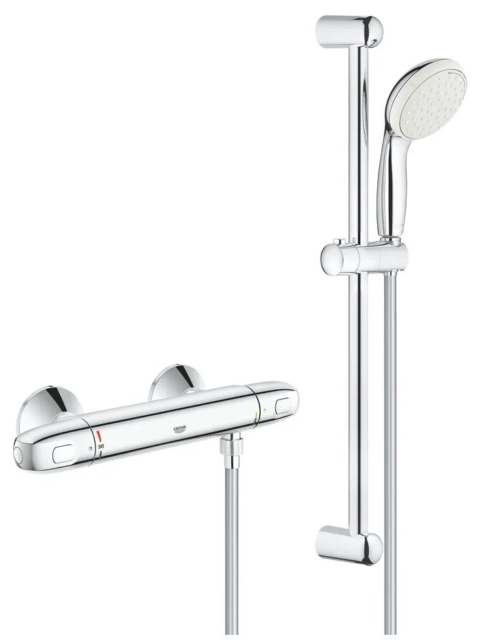 Grohe Grohtherm 1000 - Termostatická sprchová baterie, se sprchovou soupravou 60cm, chrom 34151004