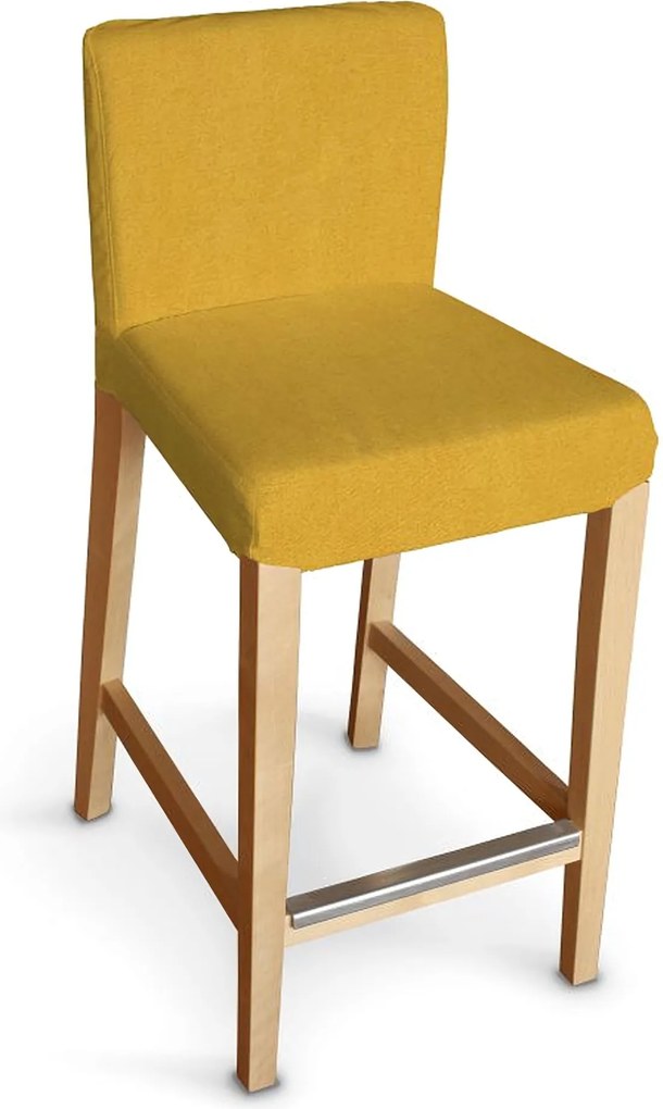 Potah na barovou židli Hendriksdal , krátký barva žlutá látka pletený vzor