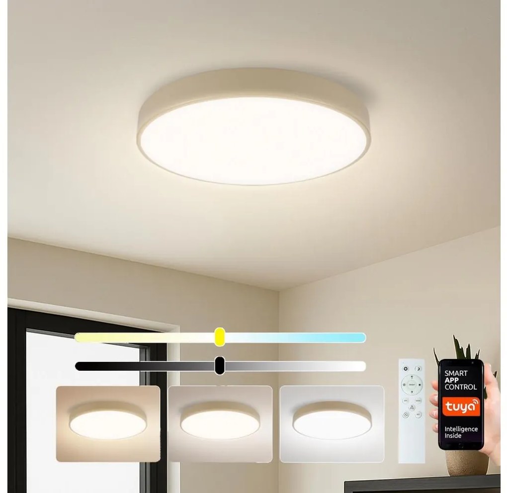 Brilagi - LED Stm. svít. POOL SMART LED/48W/230V pr. 40 cm Wi-Fi Tuya béžová +DO BRI332