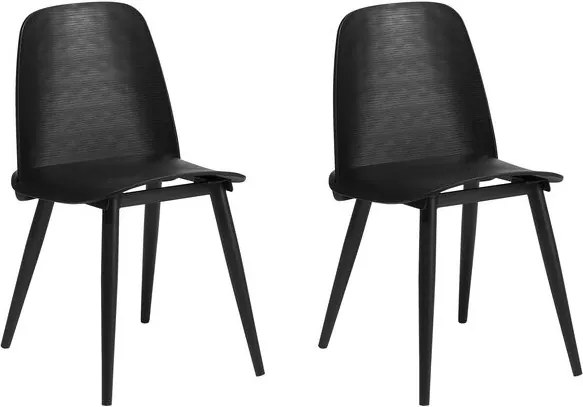 Sada dvou jídelních černých židlí HAMILTON
