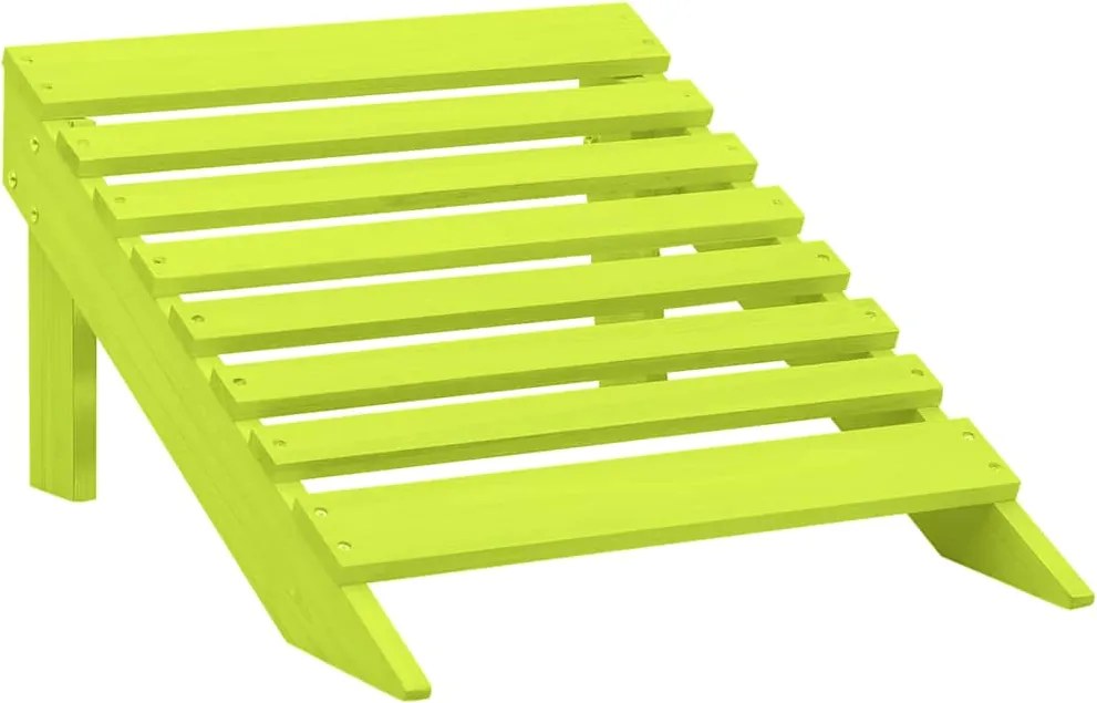Zahradní židle Adirondack s podnožkou masivní jedle zelená 315866