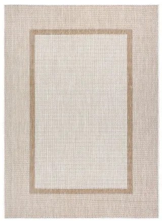 koberec SISAL SION Rám 21782 ploché tkaní ecru, béžová velikost 180x270 cm | krásné koberce cz