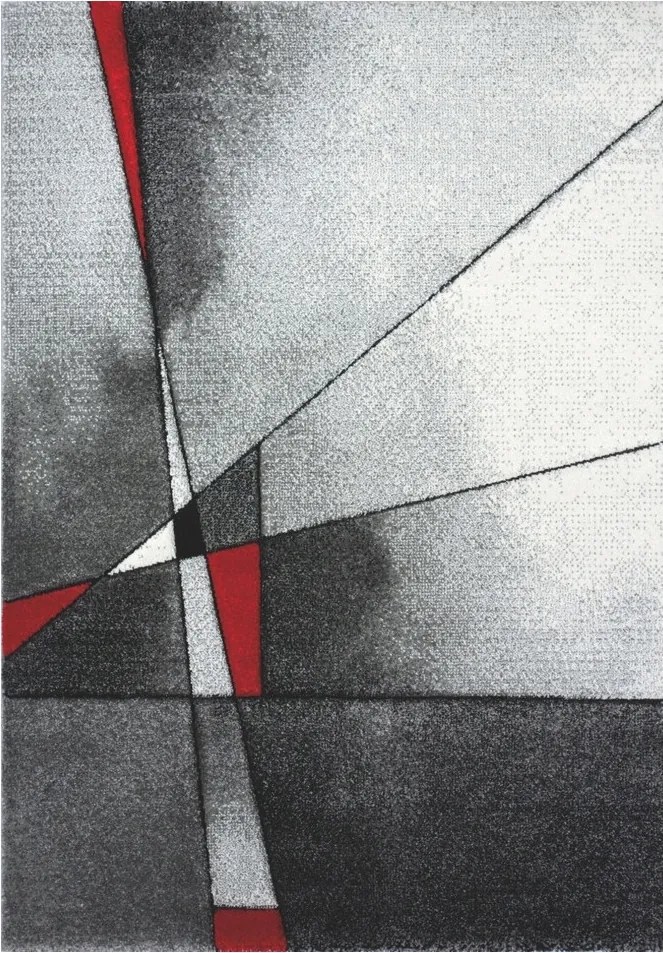 80x150 Kusový koberec Brilliance 21807 grey-red