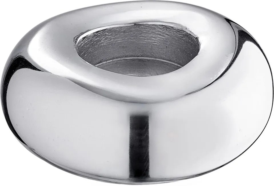 CHROME Svícen na čajovou svíčku 9 cm - stříbrná