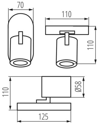 Svítidlo Kanlux LAURIN EL-1O W GU10 29120