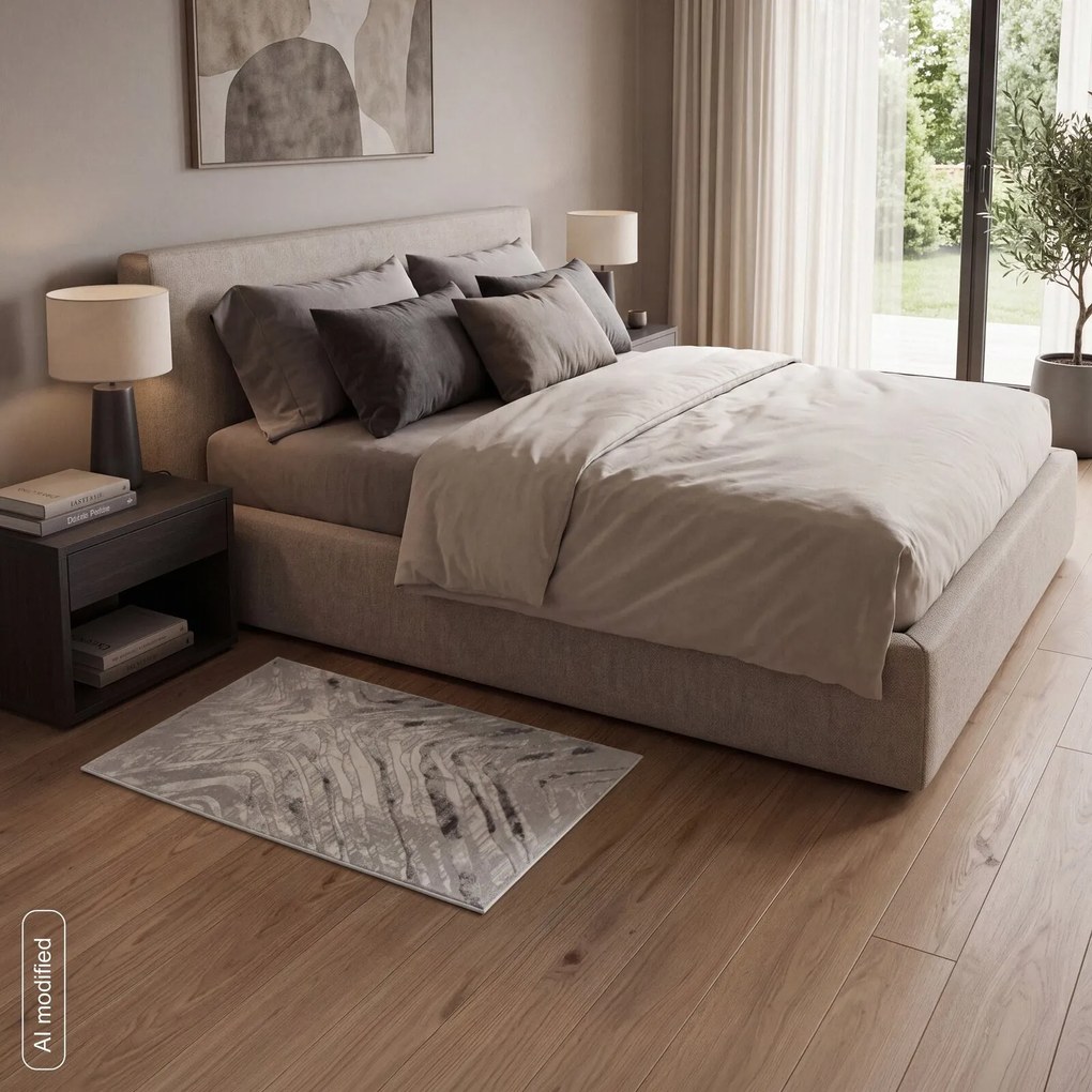 Koberec Monaco4, 60x100 cm, krémový/šedý