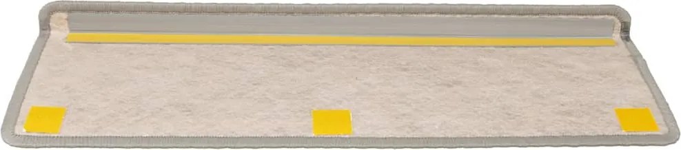 Samolepící nášlapy na schody vzhled sisal 15 ks 65x21x4 cm 326883