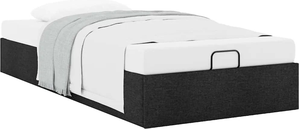 Osmanský rám postele bez matrací černá 90x190 cm textil 3310842