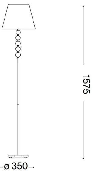 Ideal Lux - Křišťálová stojací lampa QUEEN 1xE27/60W/230V zlatá