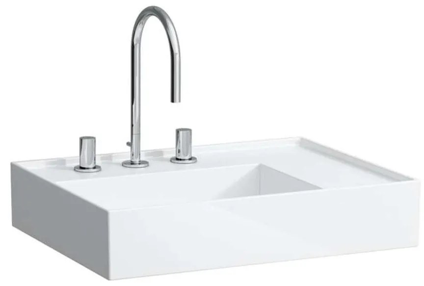Laufen Kartell - Umyvadlo 60x46 cm, se 3 otvory pro baterii, SaphirKeramik, bílá H8103340001581