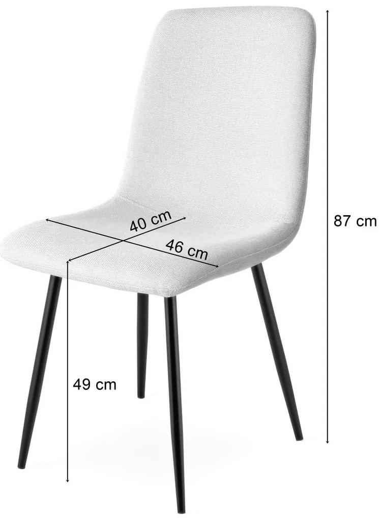 Jídelní set 1 + 4, stůl CITY 110x75 cm dub artisan + krémová jídelní židle RIFT s černými nohami