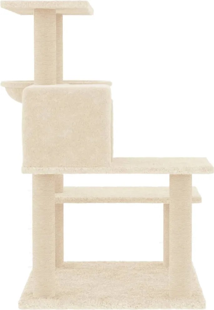 Škrabadlo pro kočky se sisalovými sloupky krémové 82,5 cm 172385