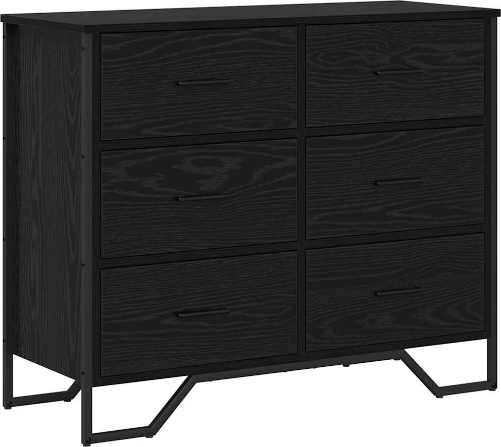 Příborník 6-Zásuvka Černý dub 91 x 35,5 x 74,5 cm 3365605