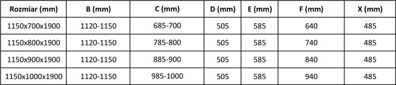 Mexen APIA sprchový kout 115x70, čiré sklo/černý profil, 840-115-070-70-00