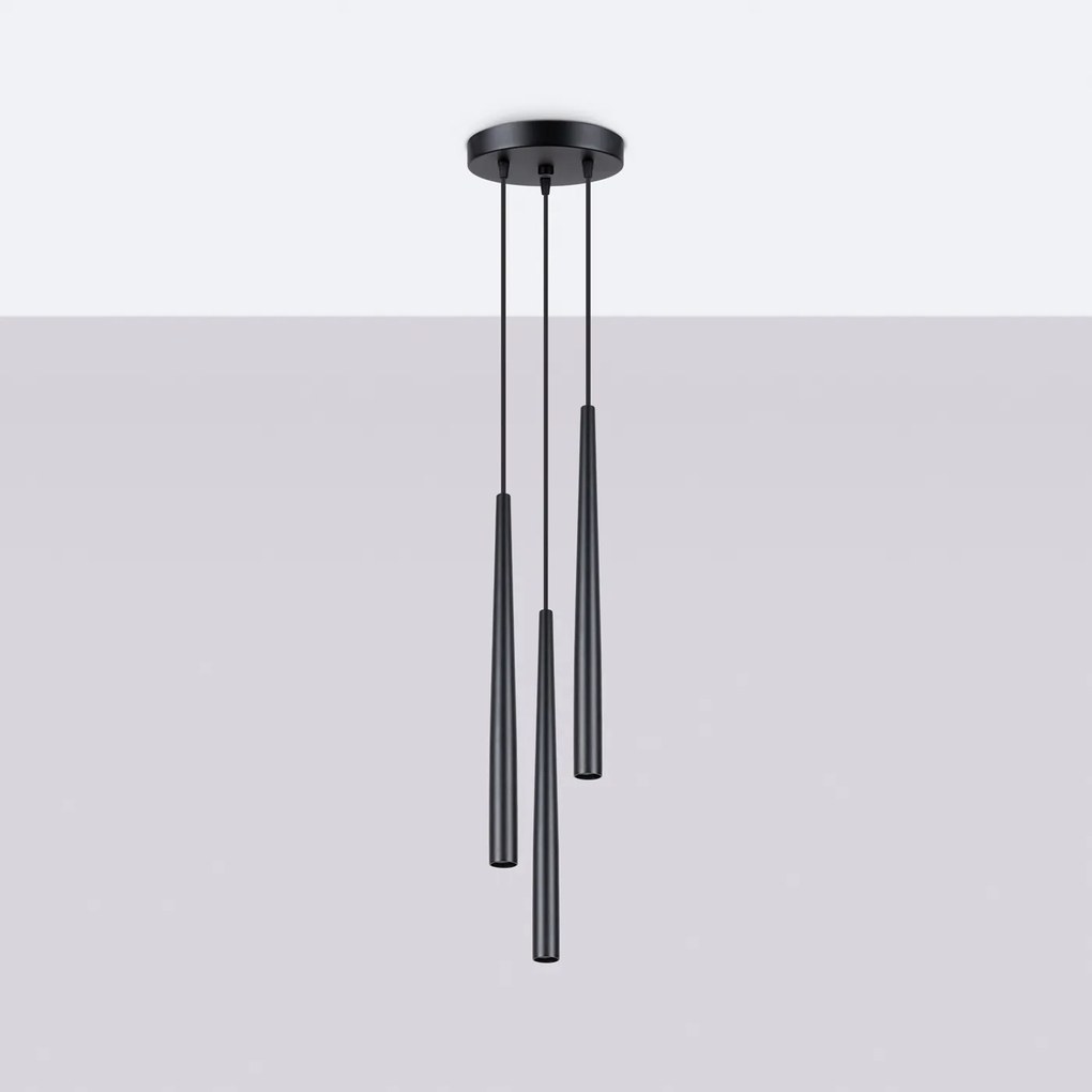 Sollux Lighting Závěsná lampa BLISS 3P černá