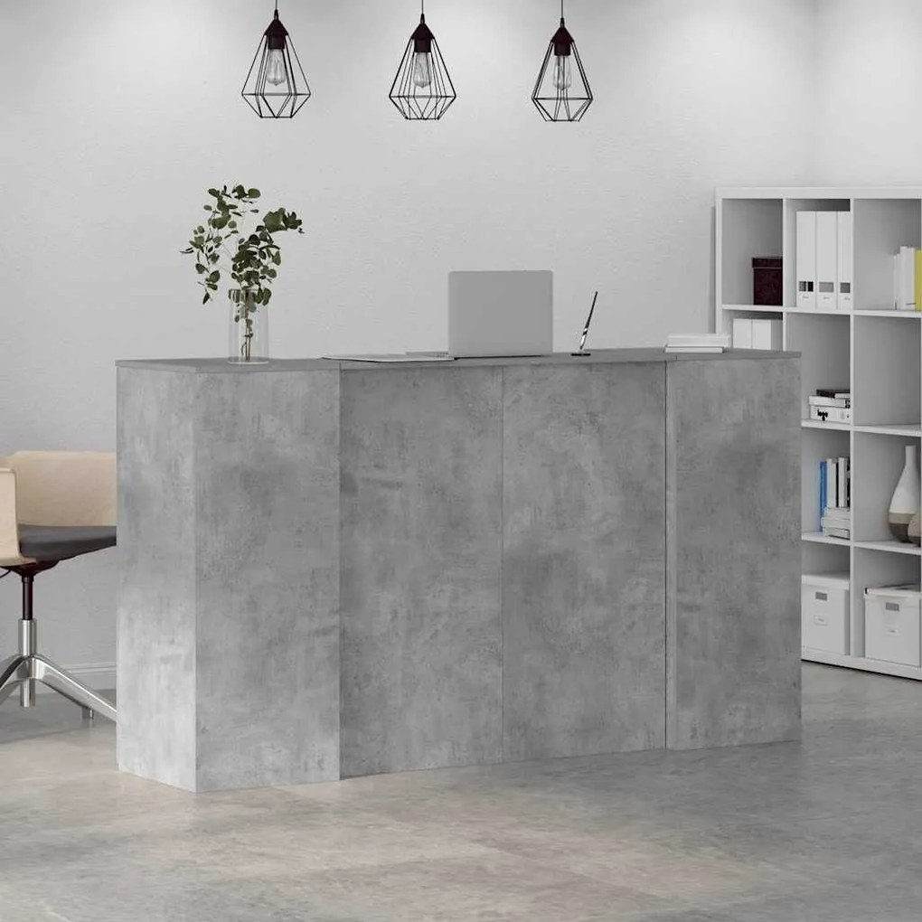 Recepční stůl betonově šedý 180x50x103,5 cm kompozitní dřevo 3324172